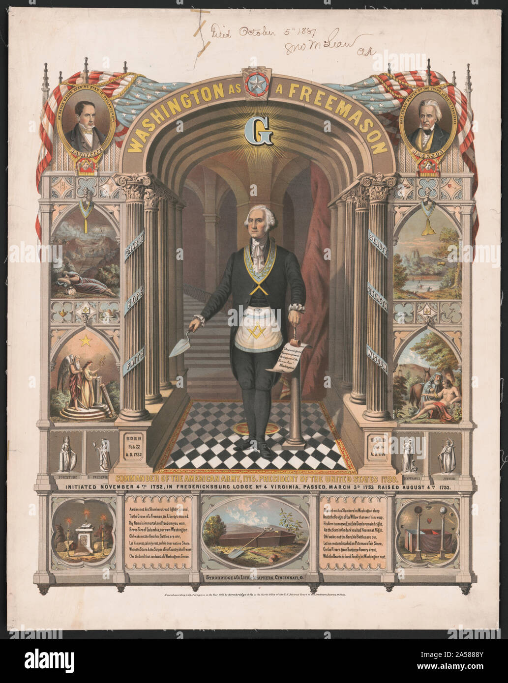 Washington as a freemason Stock Photo - Alamy