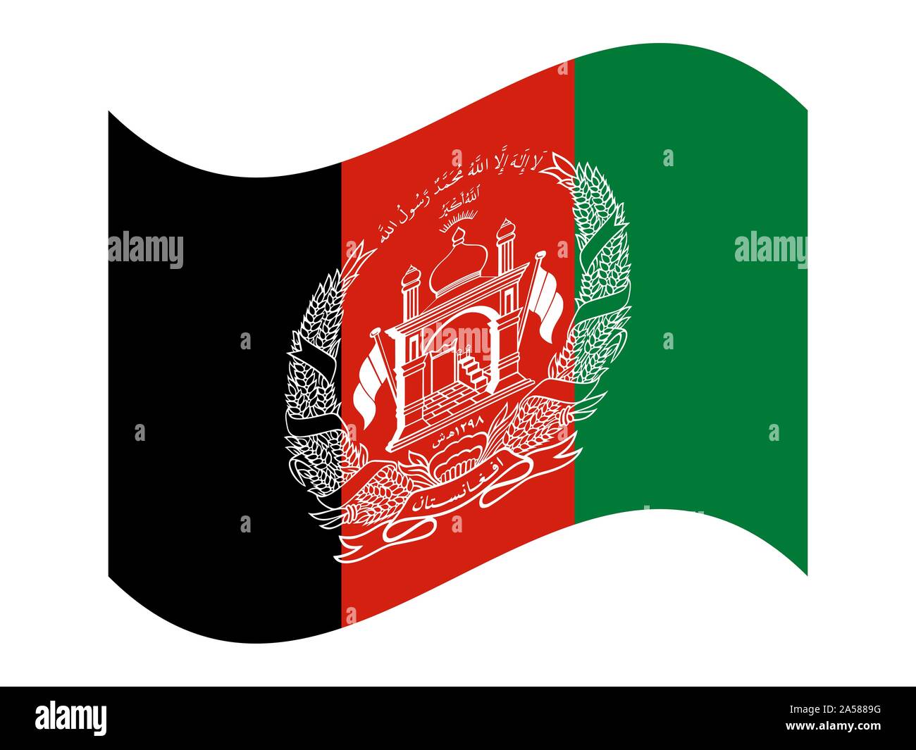 Flag of Afghanistan. Vector eps 10. Accurate dimensions, elements ...