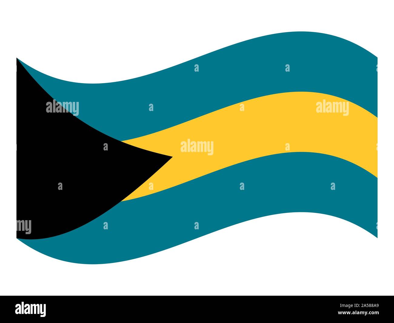 Wave Flag of the Bahamas Vector illustration eps 10 Stock Vector Image ...