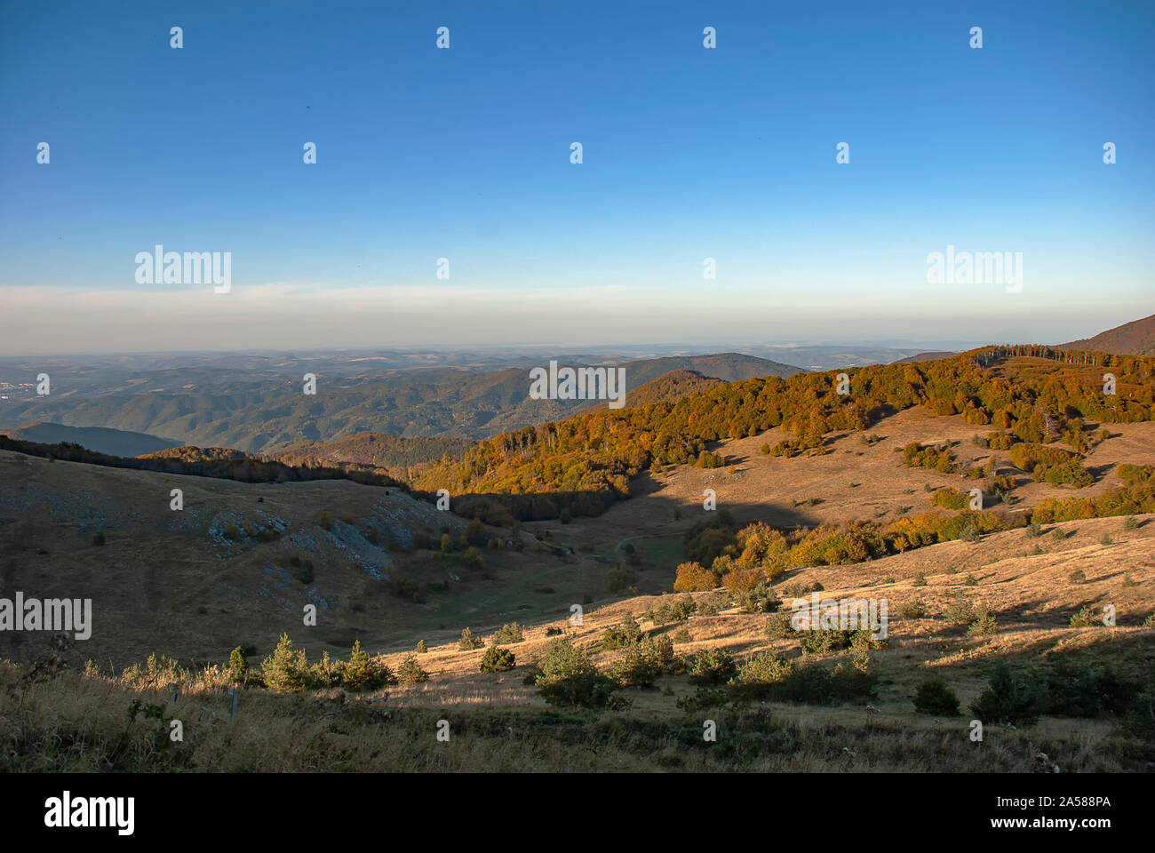The peaks of the Balkan Mountains in Bulgaria Stock Photo - Alamy