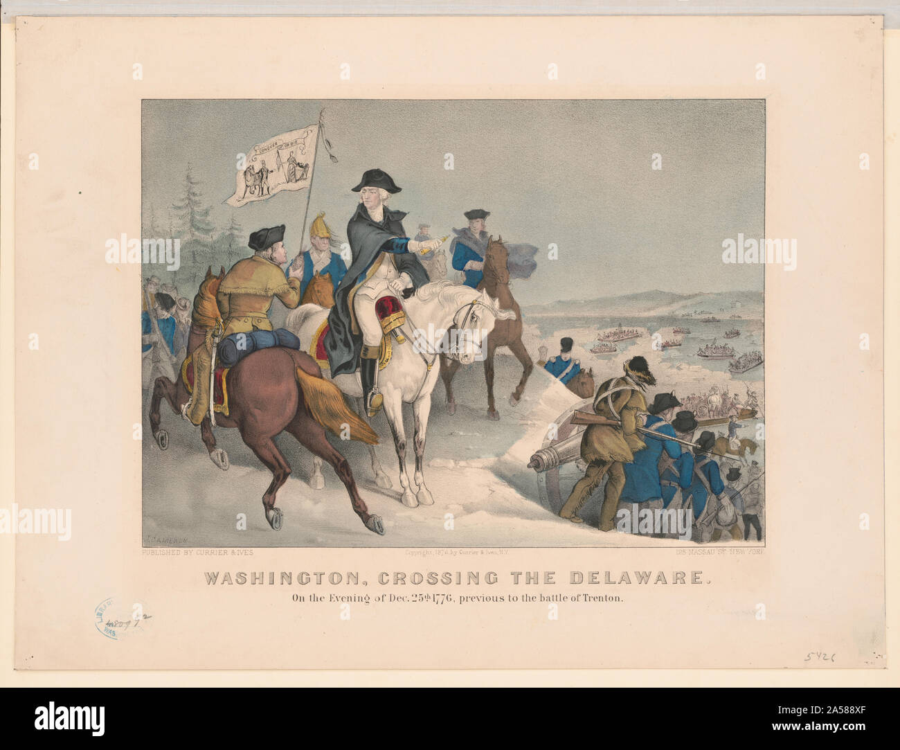 Washington crossing the Delaware: on the evening of Dec 25th. 1776 ...