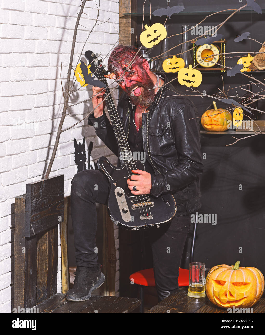 Monster Playing Electric Guitar High Resolution Stock Photography and ...