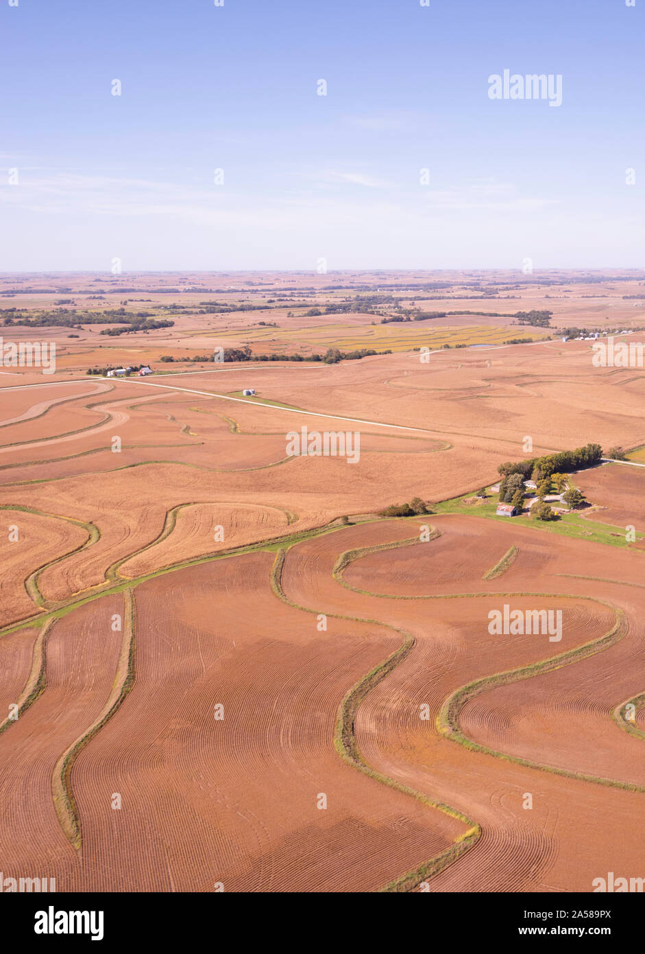Aerial photograph of rural farmland in Montgomery County, Iowa, USA ...