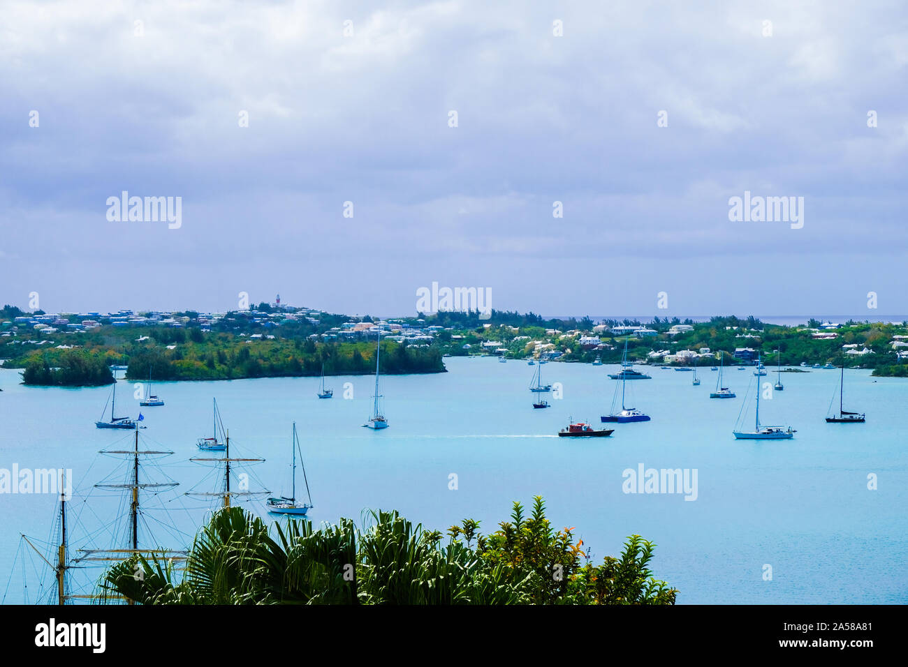 Sailing vessel Picton Castle in St. Georges Harbor, Bermuda Stock Photo ...
