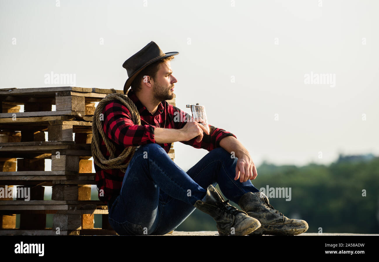 great story. cowboy with lasso rope. Western. man checkered shirt on ...