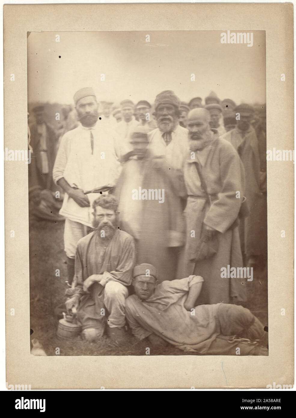 Types from a party of convicts on the road, near Tomsk Stock Photo - Alamy