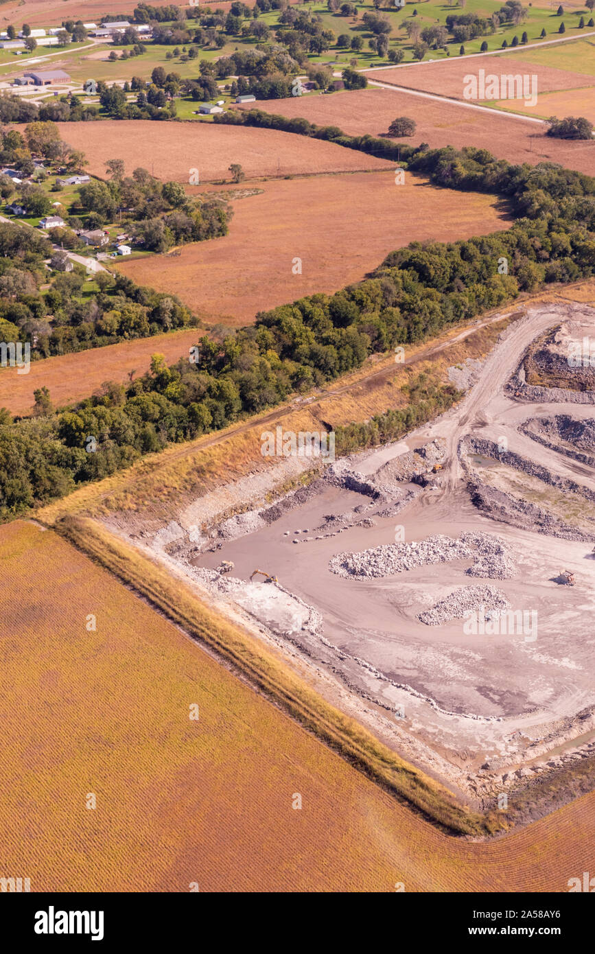 Aerial photograph of Malvern, Mills County, Iowa, USA Stock Photo - Alamy