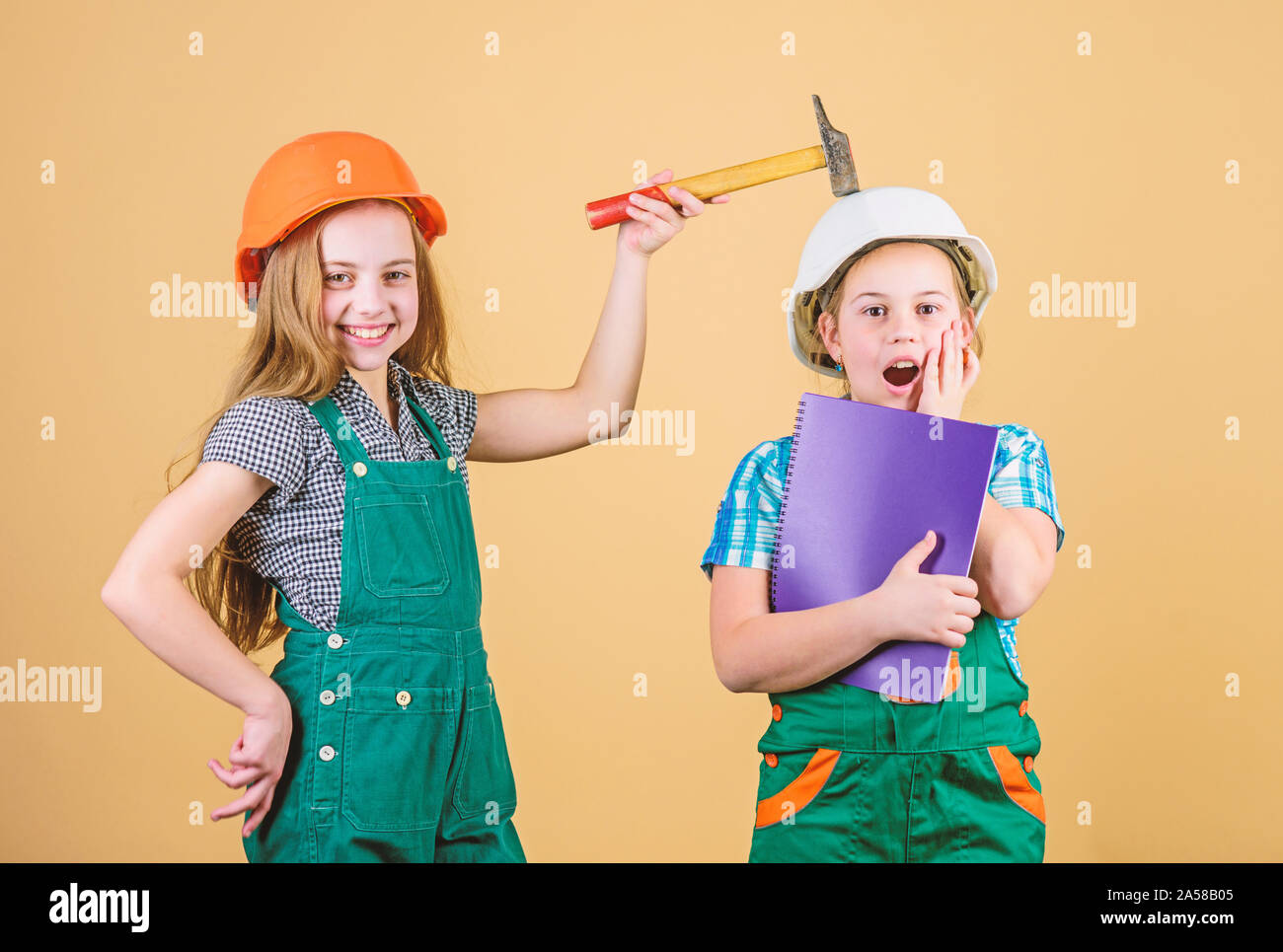 Children house build tools hi-res stock photography and images - Alamy