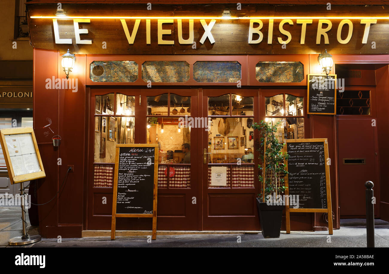 Vieux bistrot is famous traditional French caf located near Pantheon in ...
