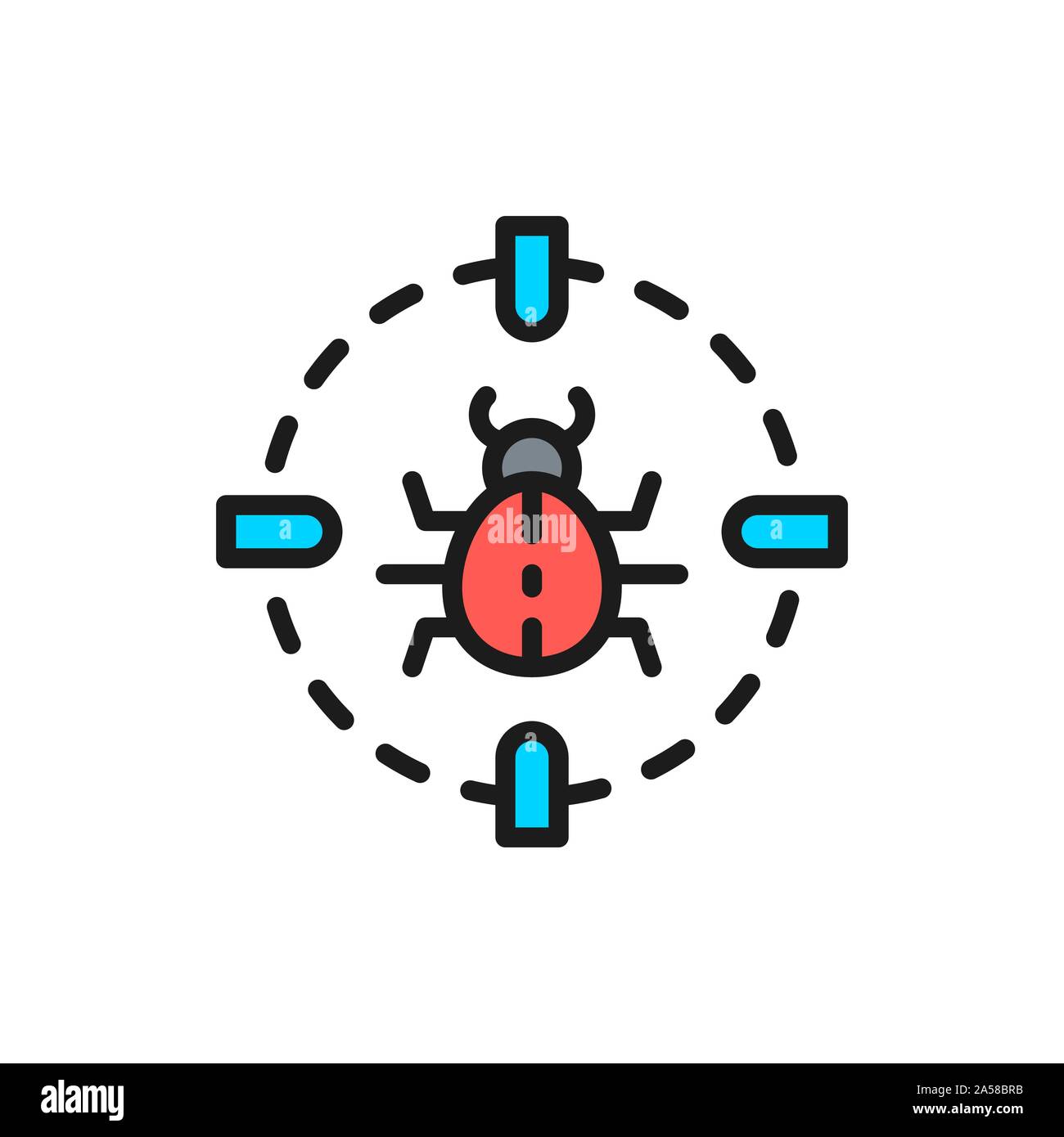 Pest control color line hi-res stock photography and images - Alamy