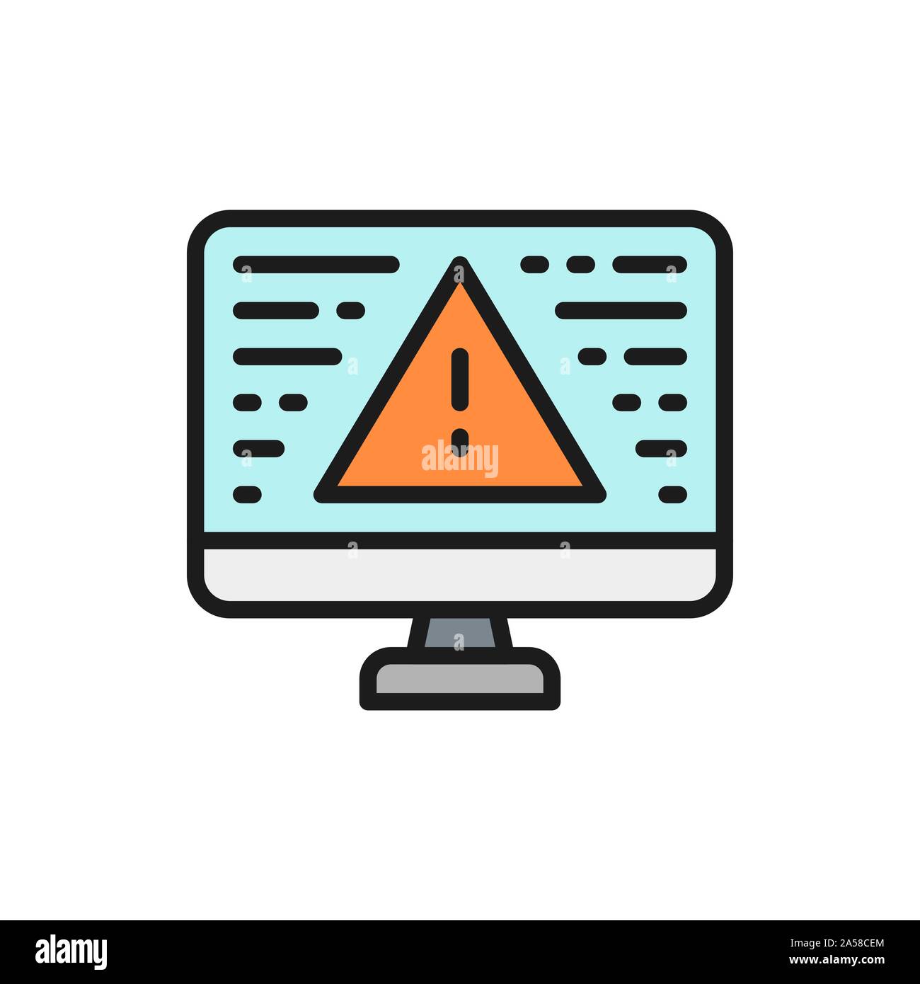 Danger message computer screen Cut Out Stock Images & Pictures - Alamy