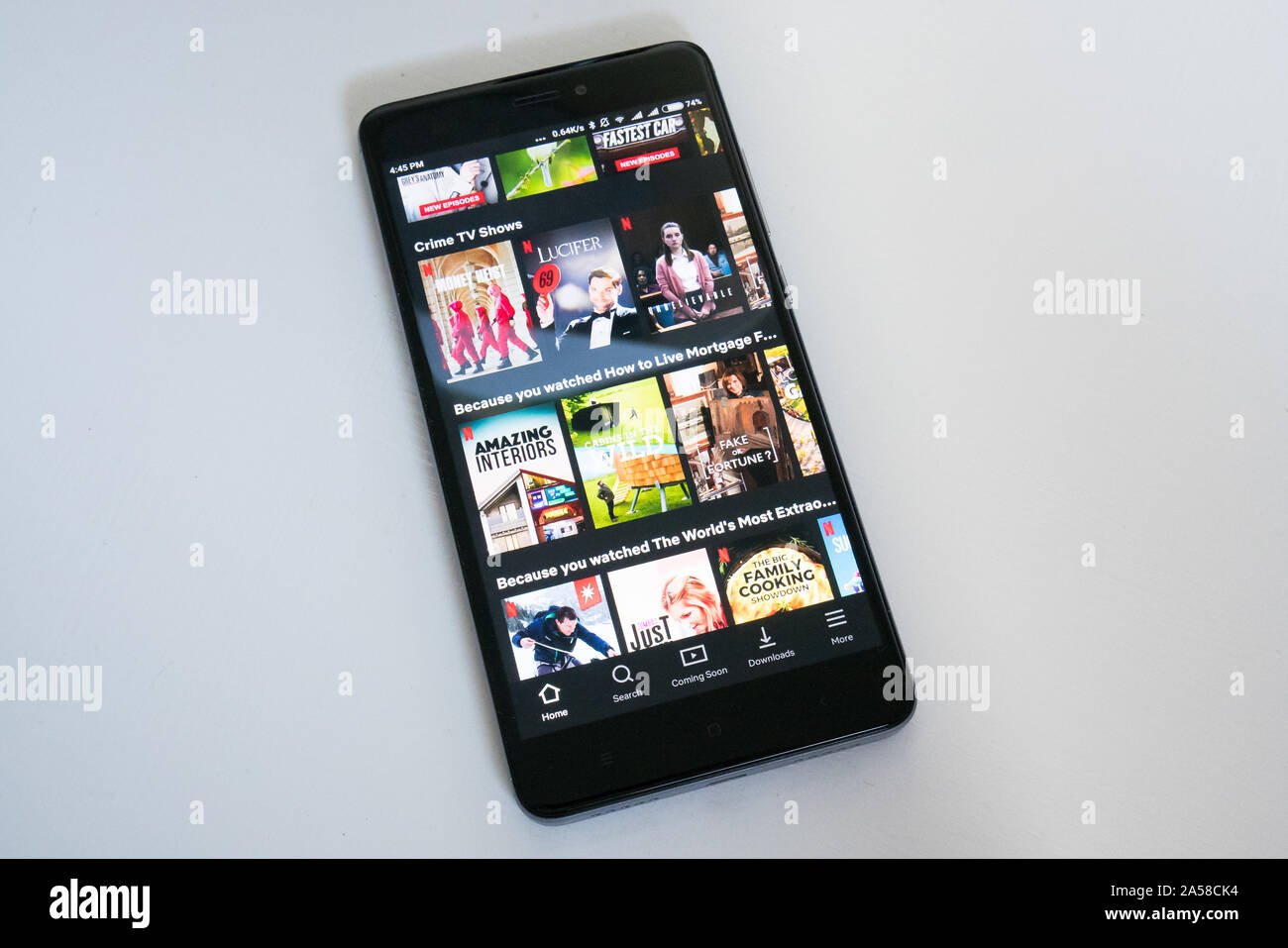 netflix screenshot on phone Stock Photo - Alamy