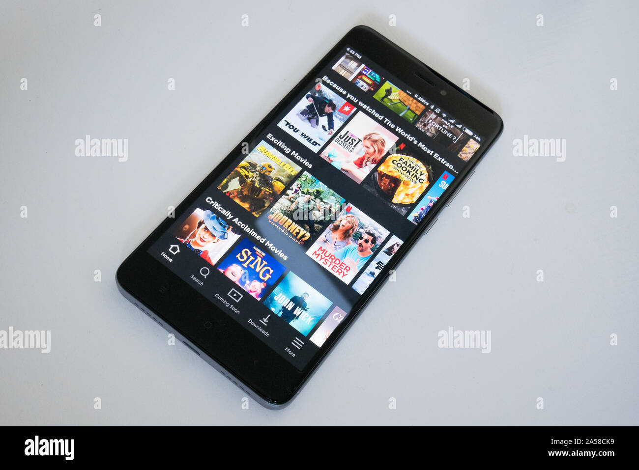 netflix screenshot on phone Stock Photo - Alamy