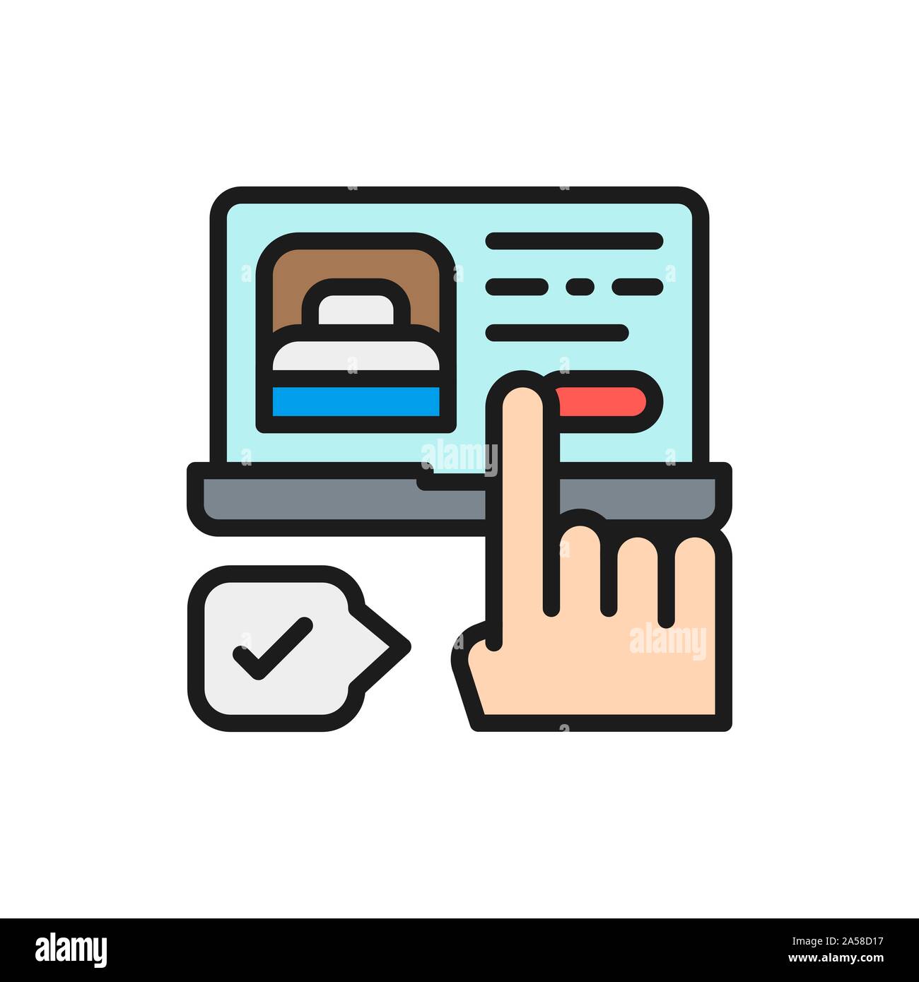 Booking a room Stock Vector Images - Alamy