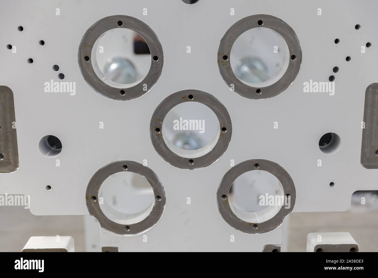 part of steel structure of rool machine Stock Photo - Alamy