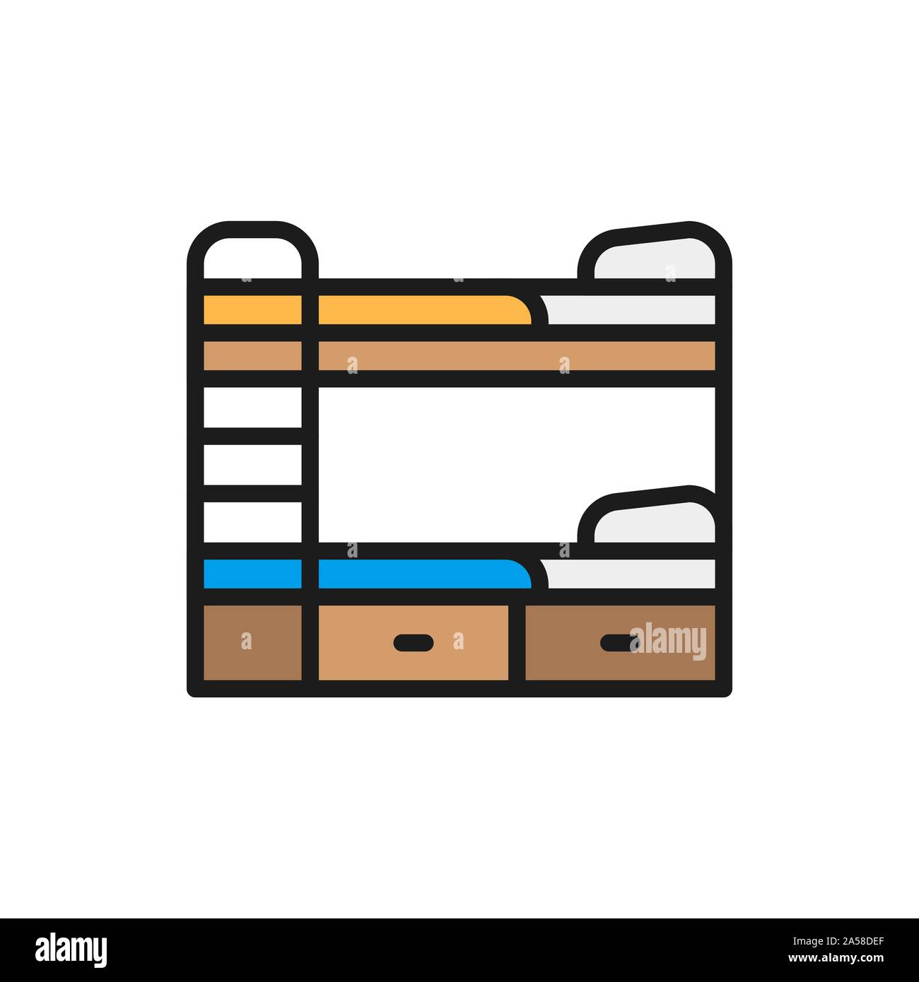 Double bunk bed icon Cut Out Stock Images & Pictures - Alamy