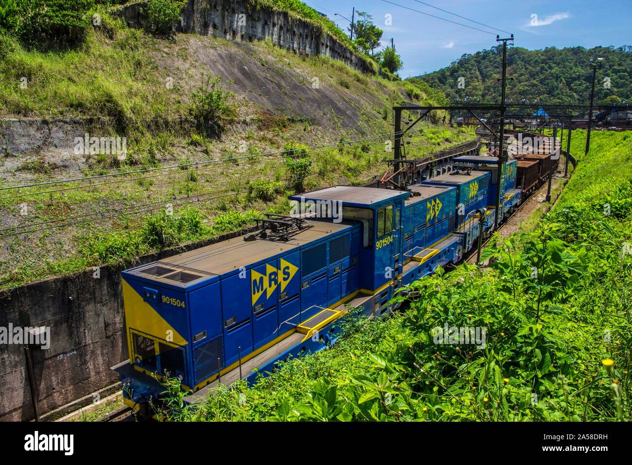 Freight train, Paranapiacaba, Santo André, São Paulo, Brazil Stock ...