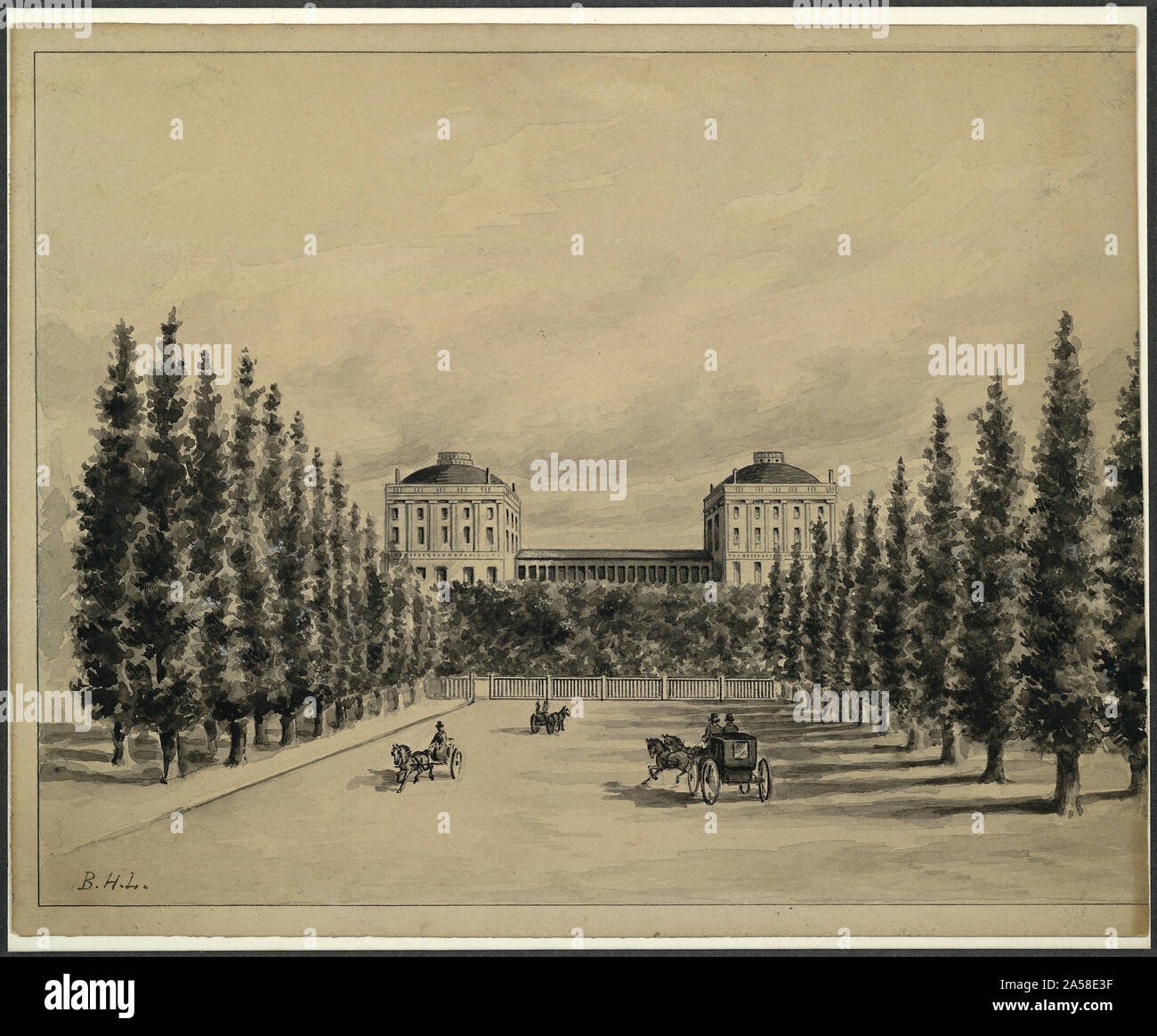 U.S. Capitol and Pennsylvania Avenue before 1814 Stock Photo - Alamy