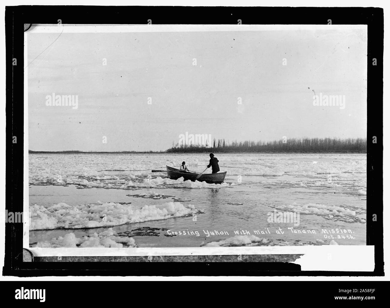 U.S. Mail crossing Yukon with mail at Tanana Mission, [Alaska], Oct. 24 ...