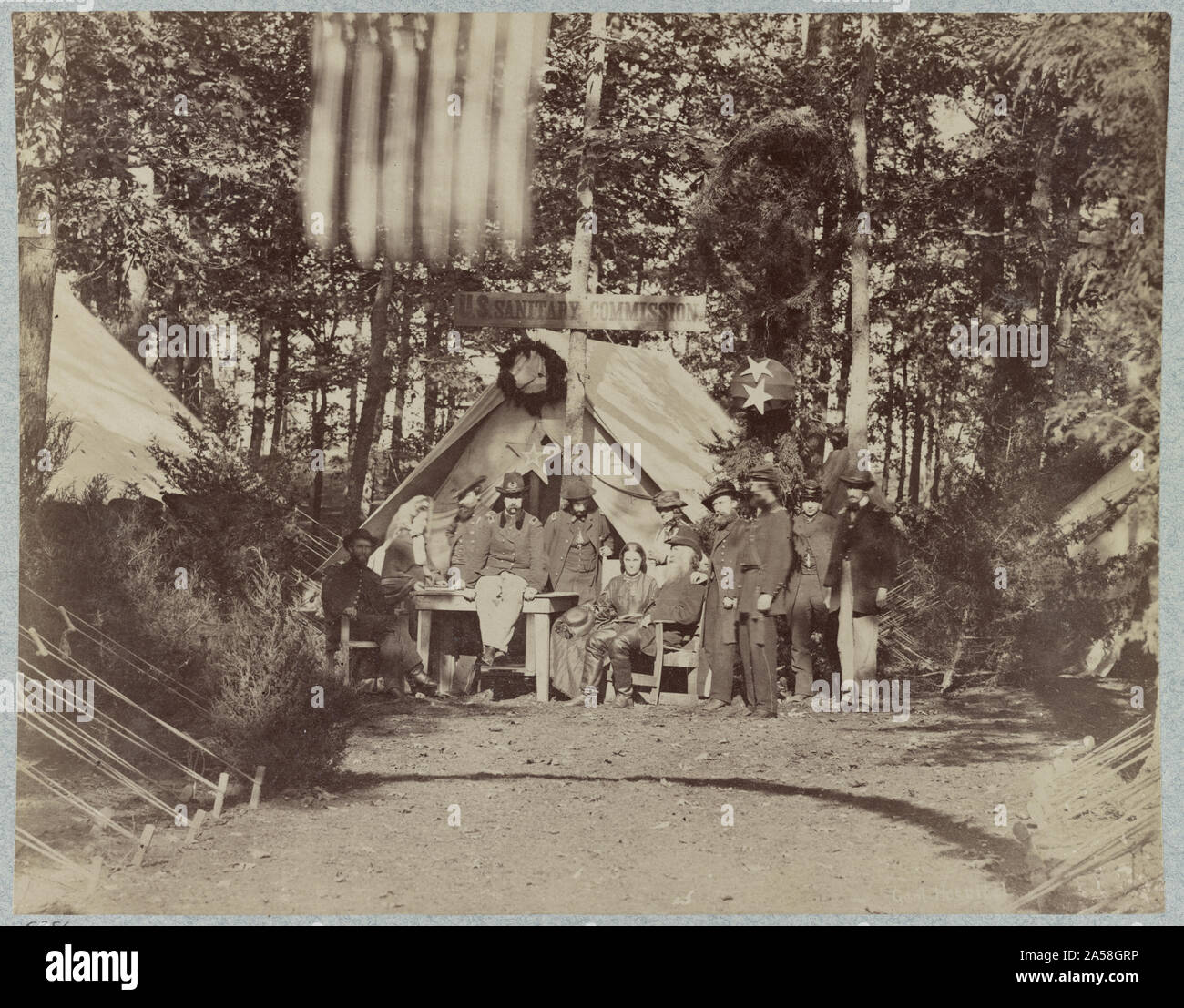 U.S. Sanitary Commission at Gettysburg General Hospital, August, 1863 ...