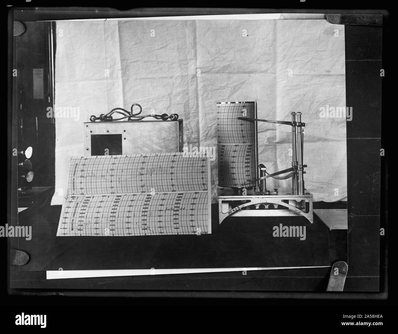 U.S. Weather Bureau meteorograph obtains records of wind velocity ...
