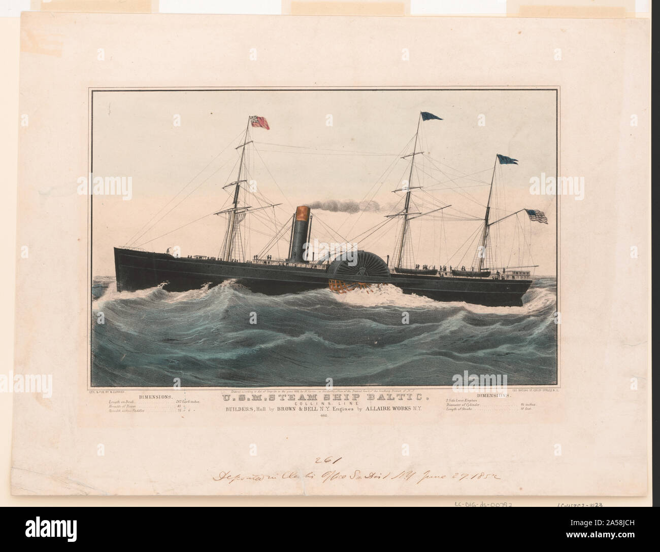 U.S.M. steam ship Baltic. Collins line builders, hull by Brown & Bell N ...