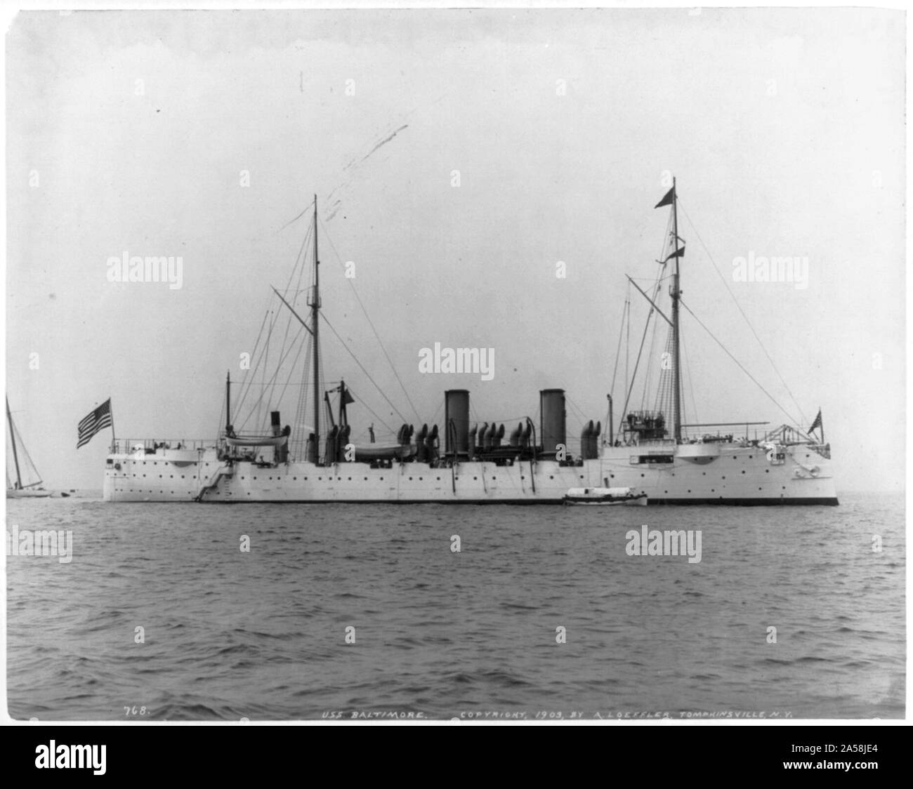 U.S.S. BALTIMORE (side view Stock Photo - Alamy