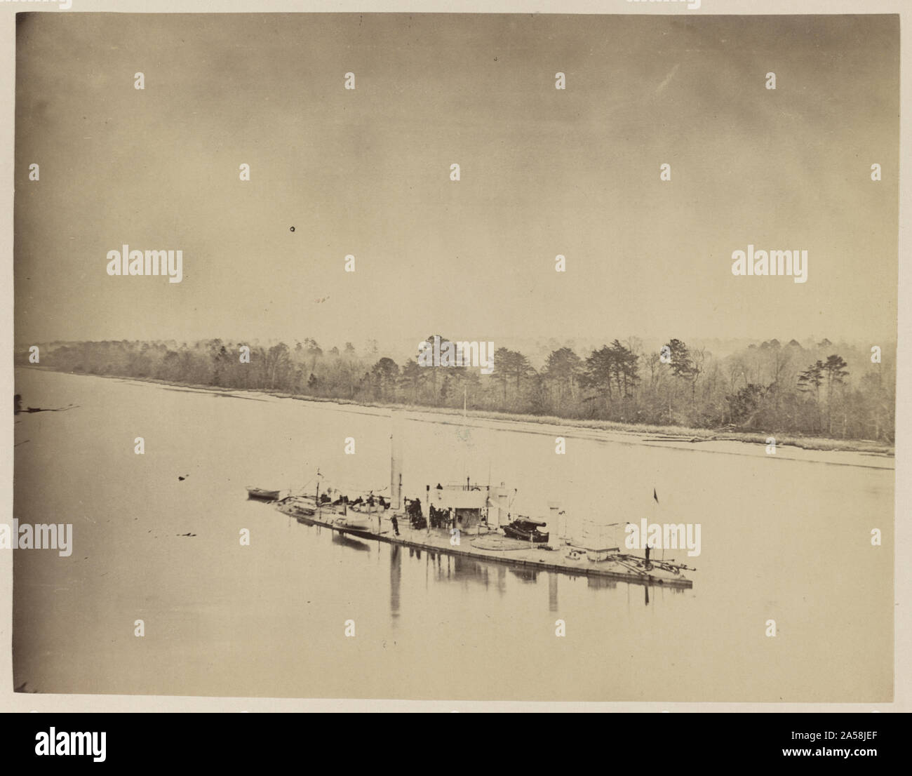 U.S.S. Casco, light draft monitor, in the James River Stock Photo - Alamy