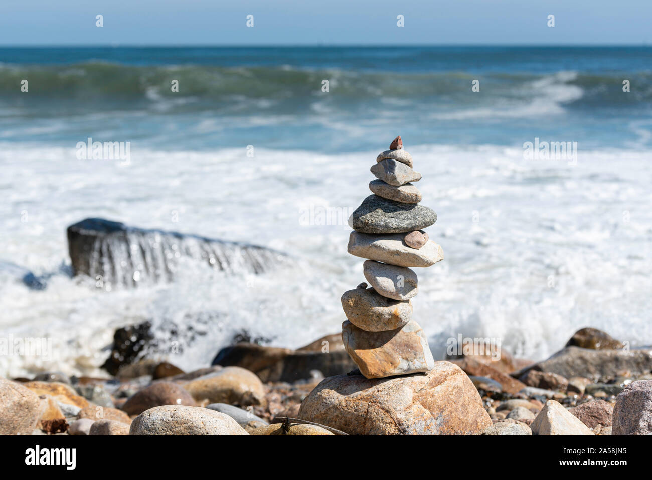 pile of pebbles on the beach Stock Photo - Alamy
