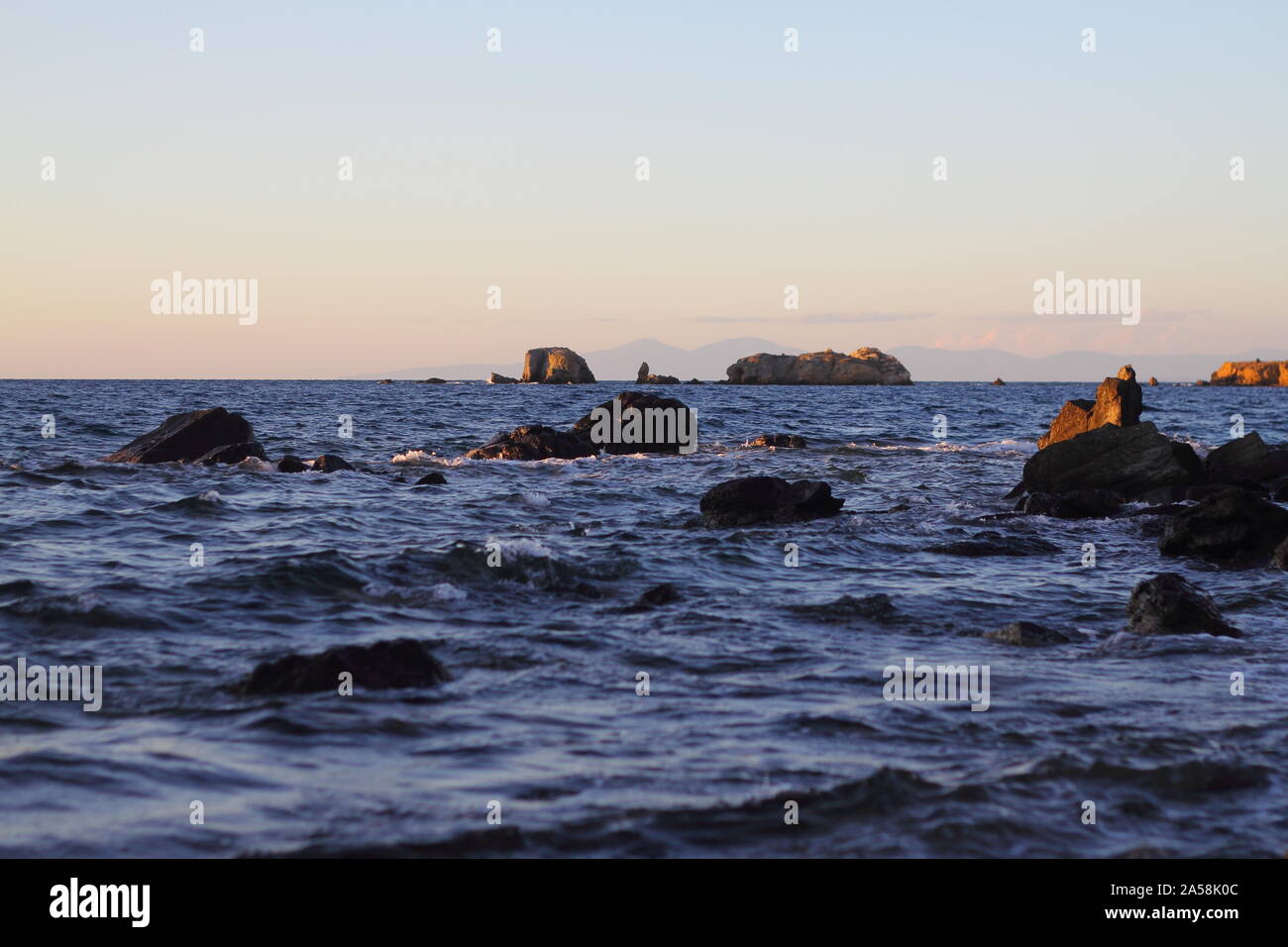 Background sea, ocean. Ride the waves in the ocean Stock Photo - Alamy