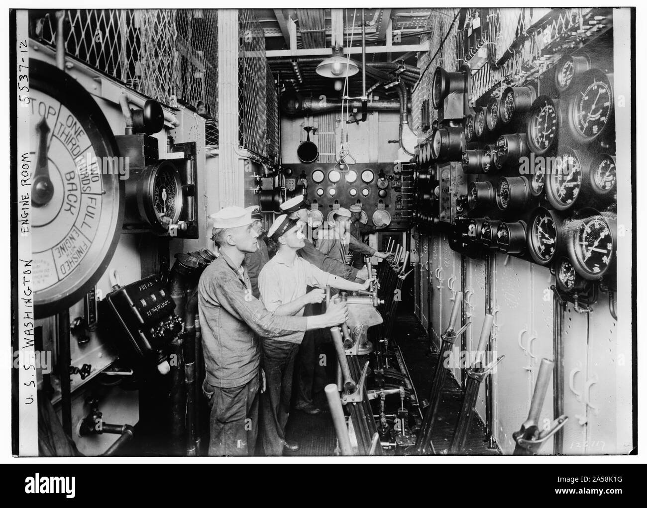 U.S.S. Washington, Engine room Stock Photo - Alamy
