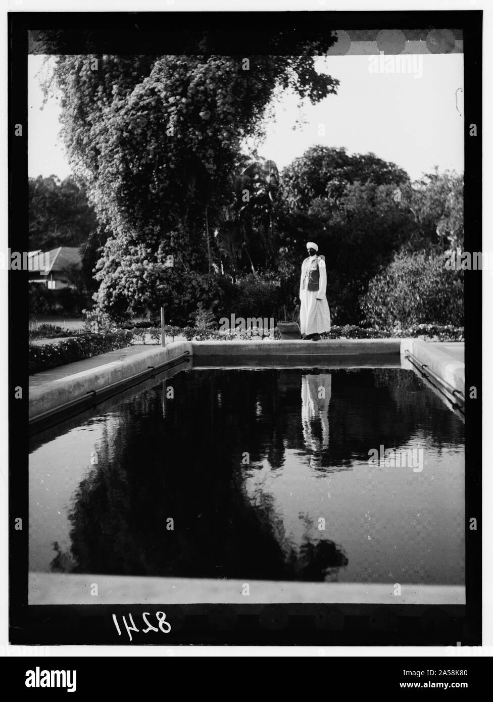 Uganda. Entebbe. Government House from across the lawn. Open air ...