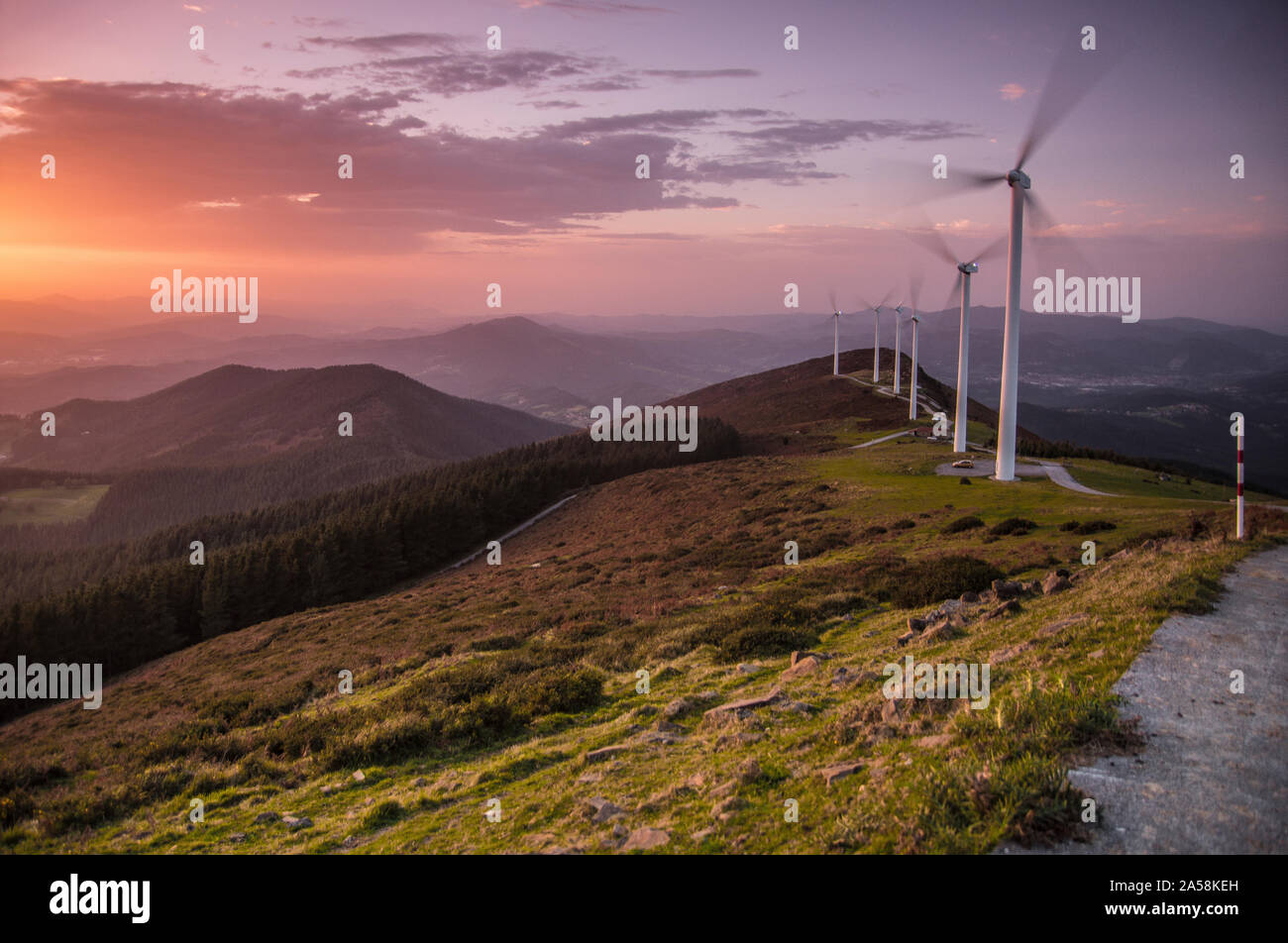 Spain wind energy landscape hi-res stock photography and images - Alamy
