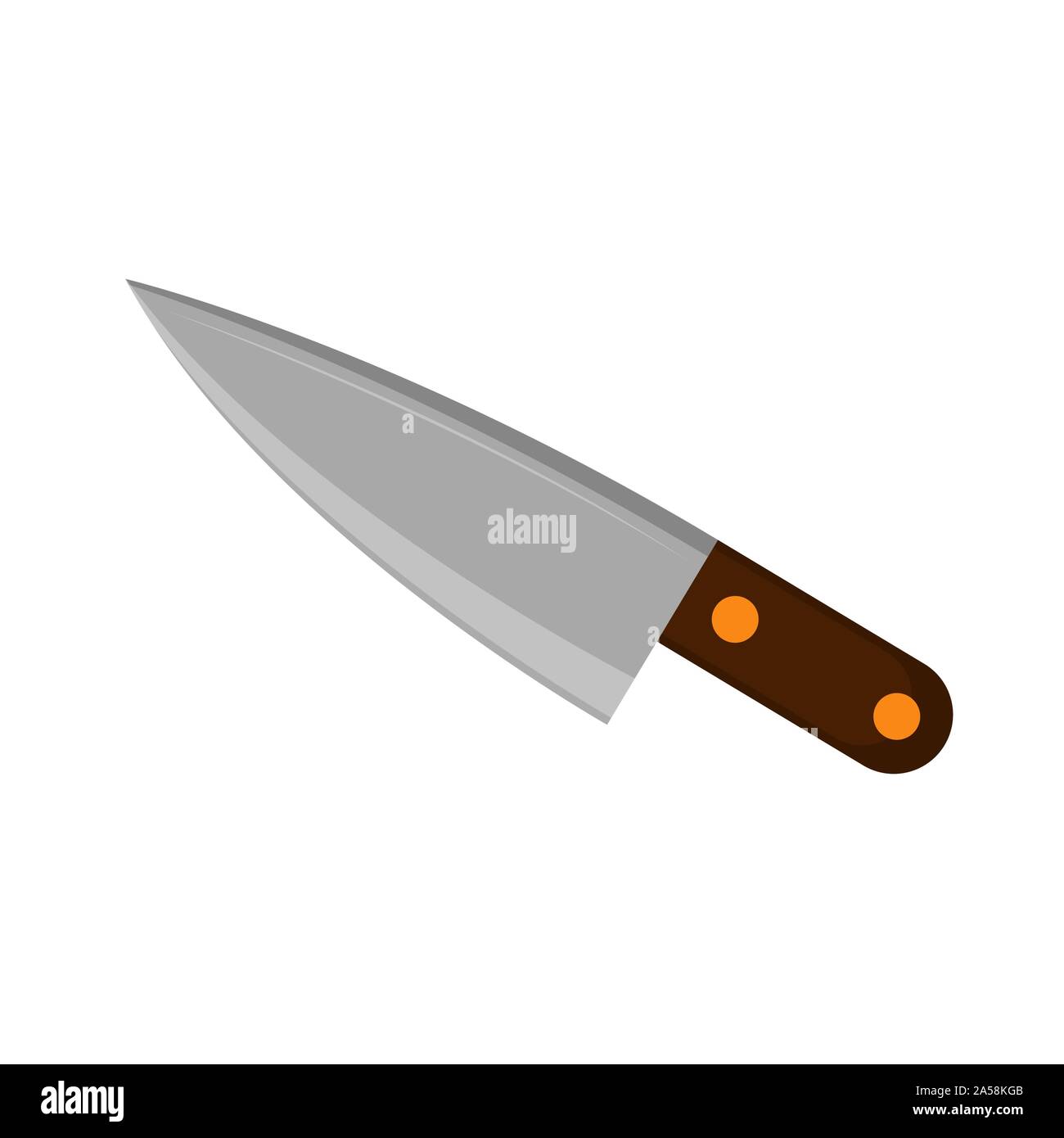 Isolated knife image over a white background - Vector Stock Vector ...