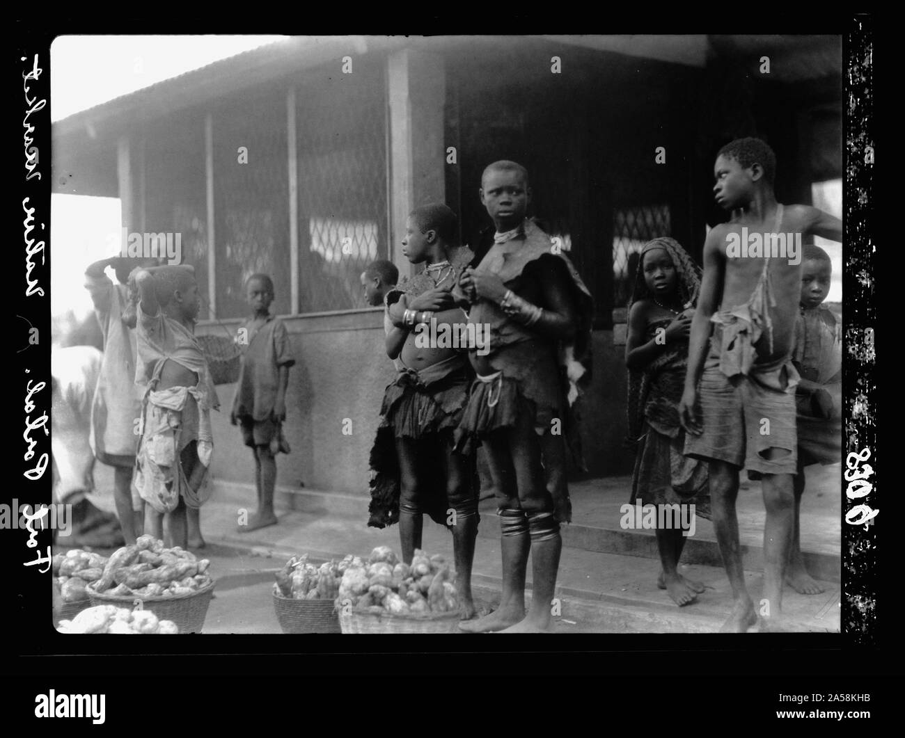 Uganda. From Hoima to Fort Portal. Types in the native market. Fruit ...