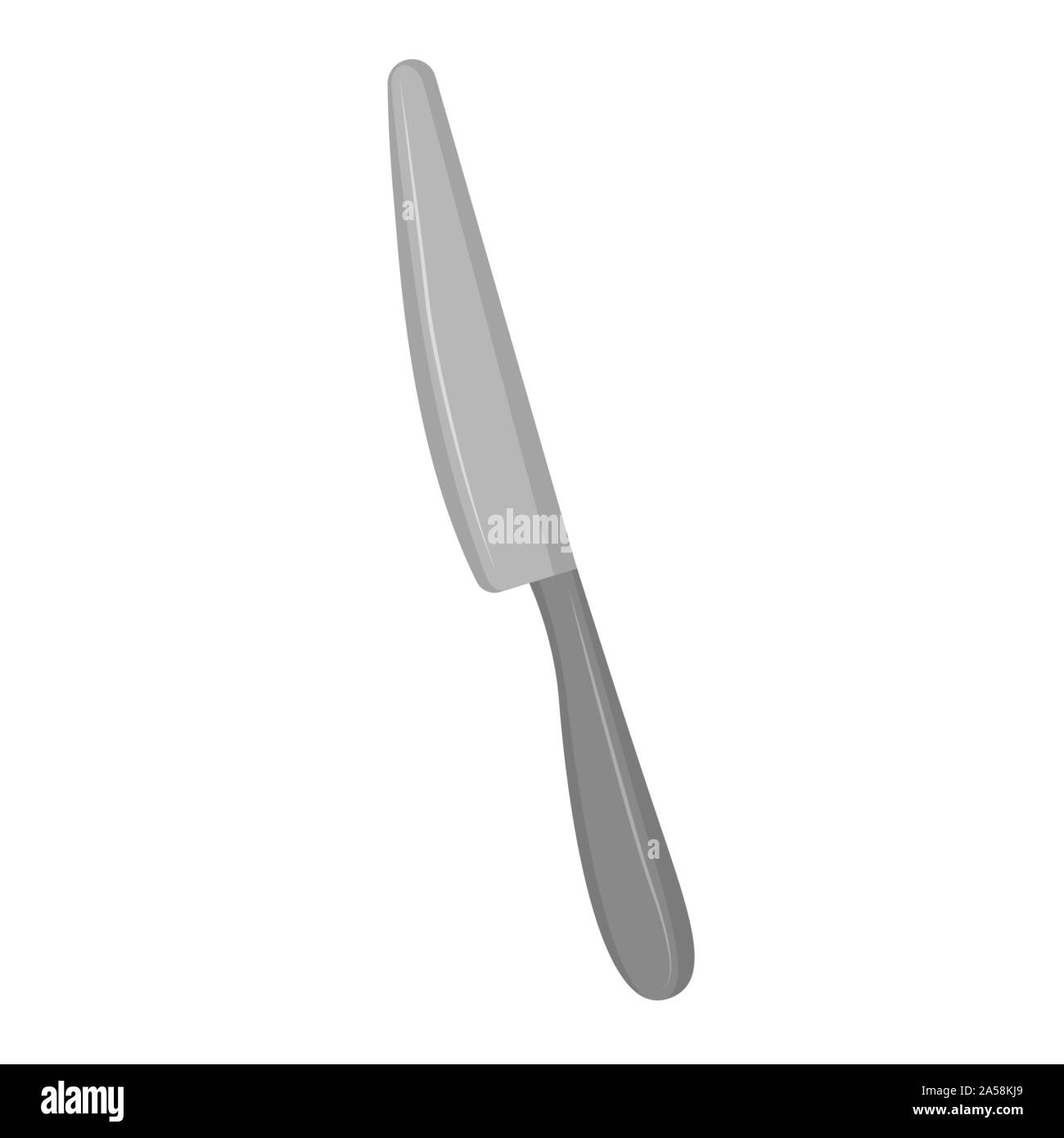 Isolated knife image over a white background - Vector Stock Vector ...