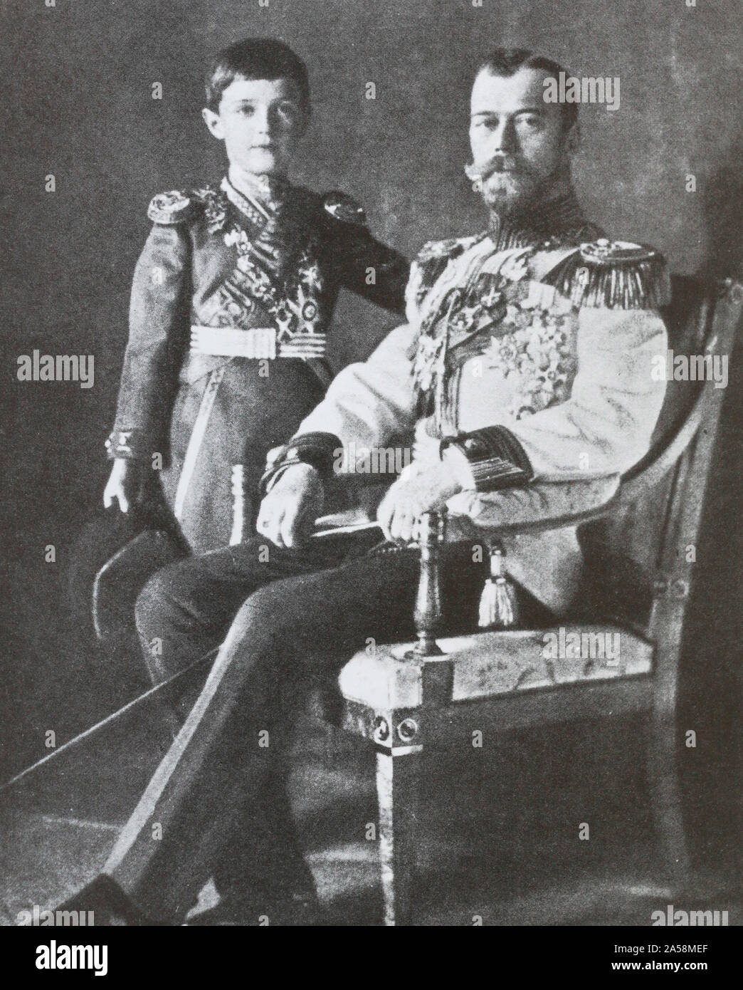 His Majesty Russian Emperor Nicholas II with heir to the throne ...