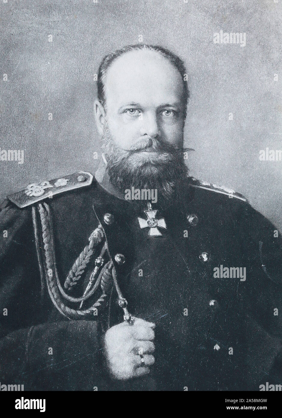 Portrait of His Majesty Russian Emperor Alexander III. Engraving of the ...