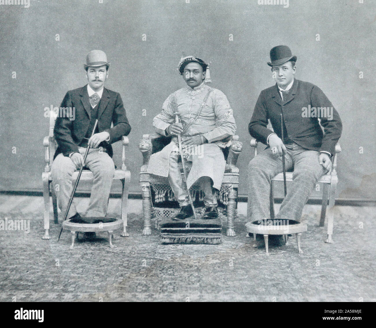 The future Russian emperor Tsarevich Nicholas II (left) and the Greek ...