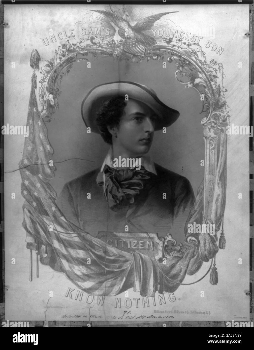 Know nothing party flag Black and White Stock Photos & Images - Alamy