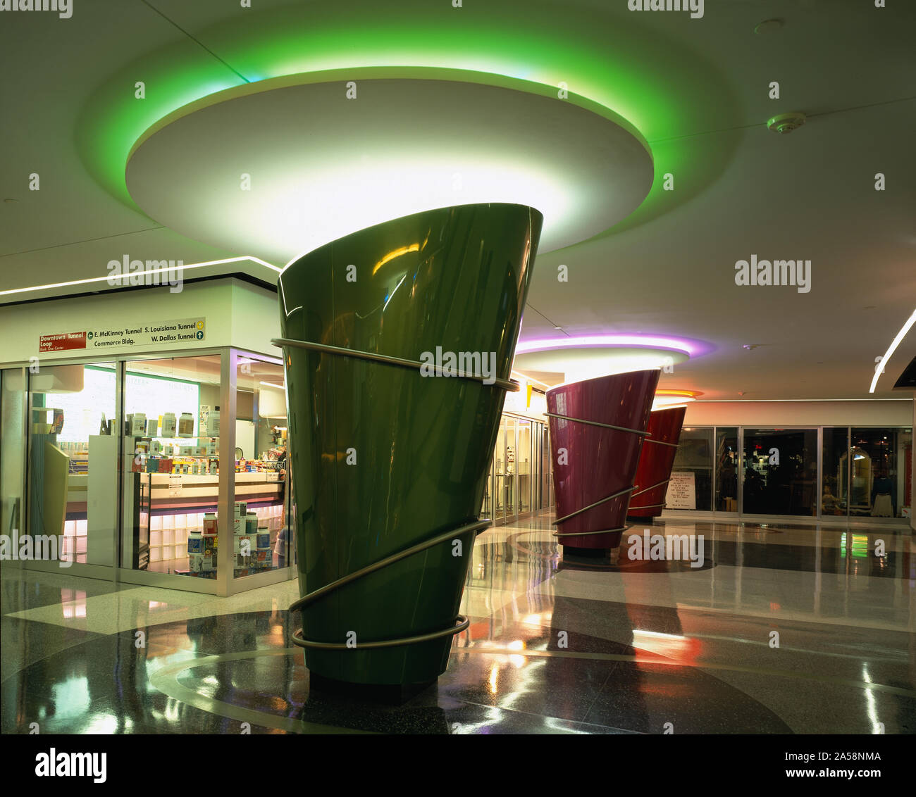 Underground shopping mall, Houston, Texas Stock Photo - Alamy