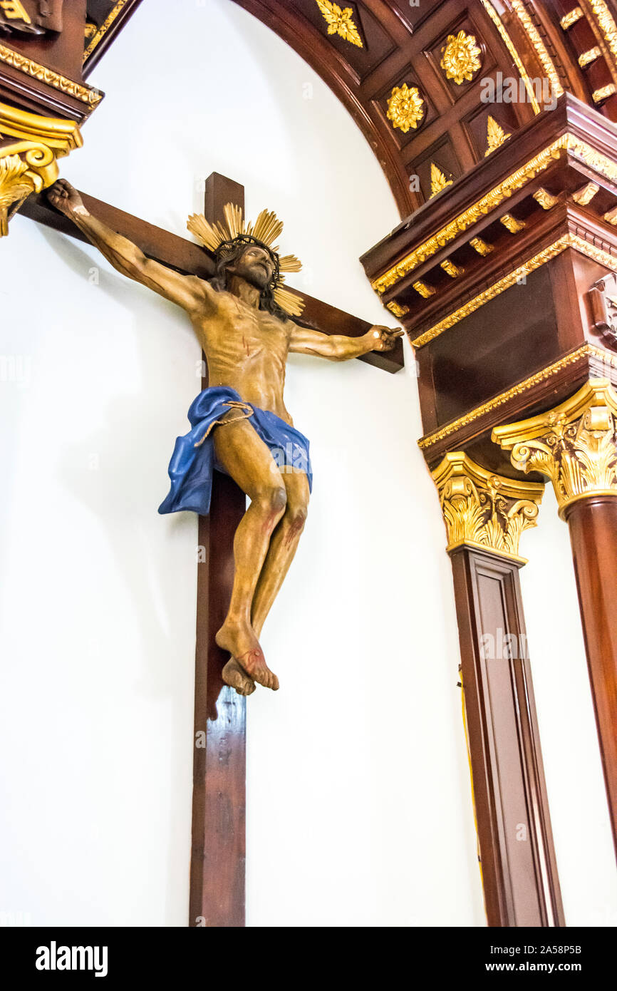 Religious art in Soledad Church, downtown; Camaguey, Cuba Stock Photo ...