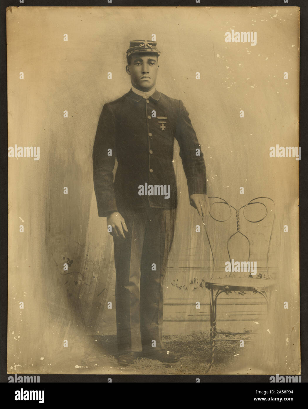 Unidentified African American soldier, 9th cavalry, full-length ...