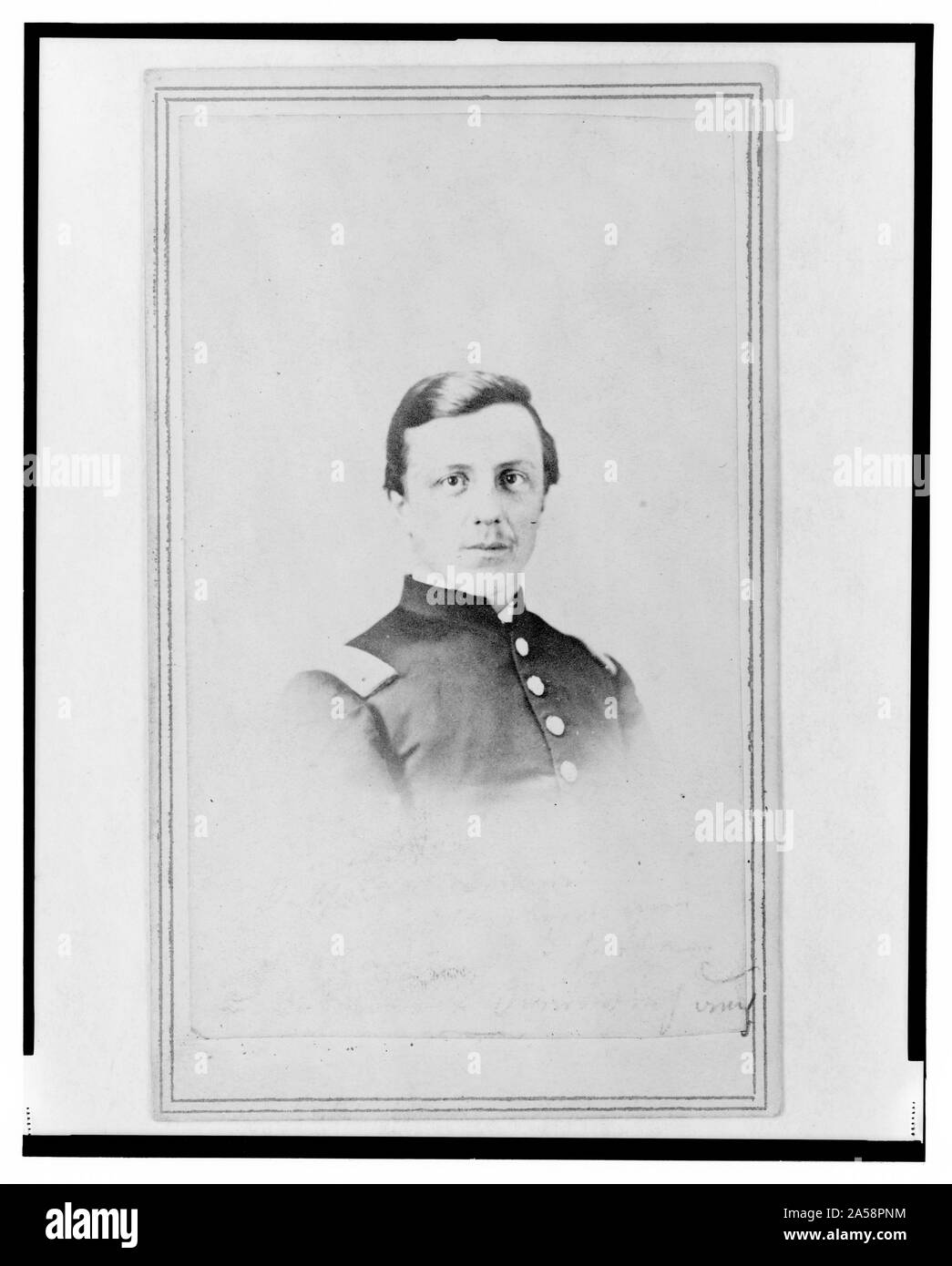 Unidentified Union officer, bust portrait, facing front Stock Photo - Alamy