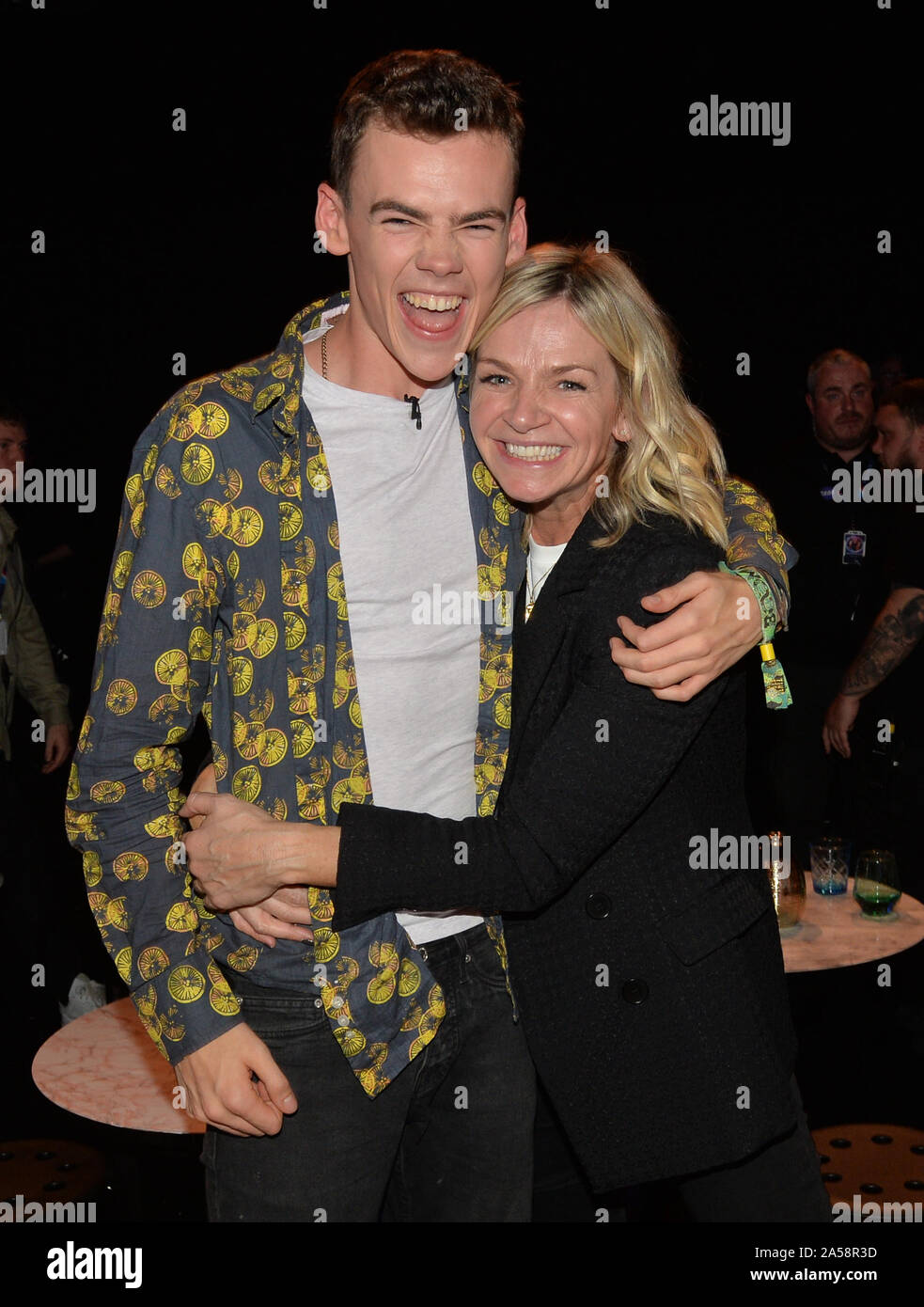 Finalist Woody Cook with his mother, Zoe Ball, following the live final ...