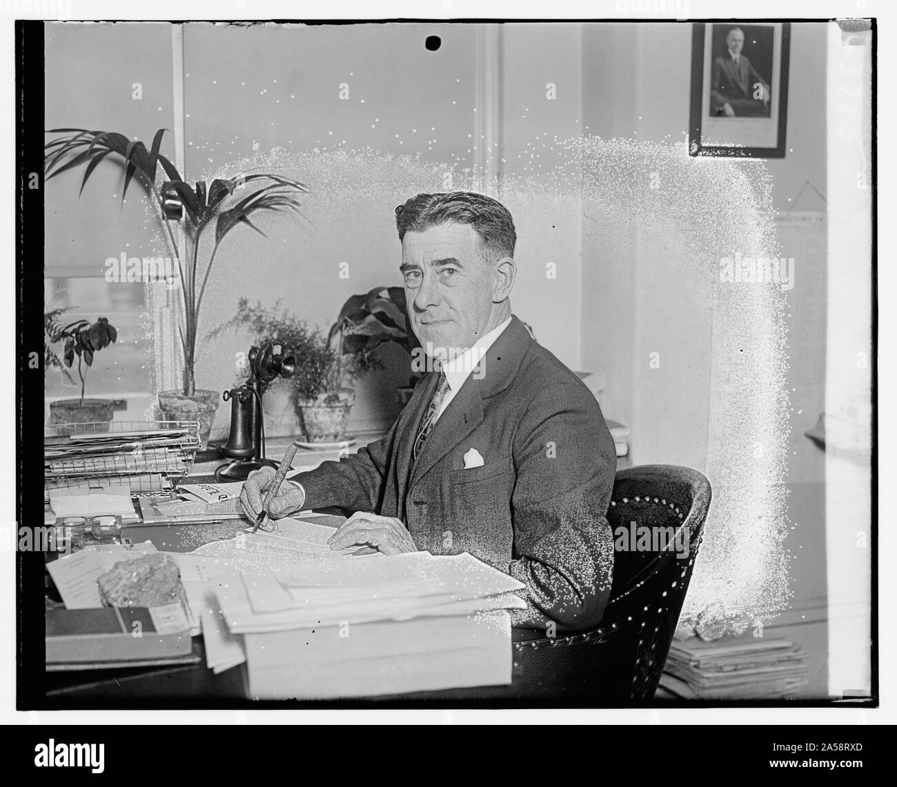 Vintage man desk Black and White Stock Photos & Images - Alamy
