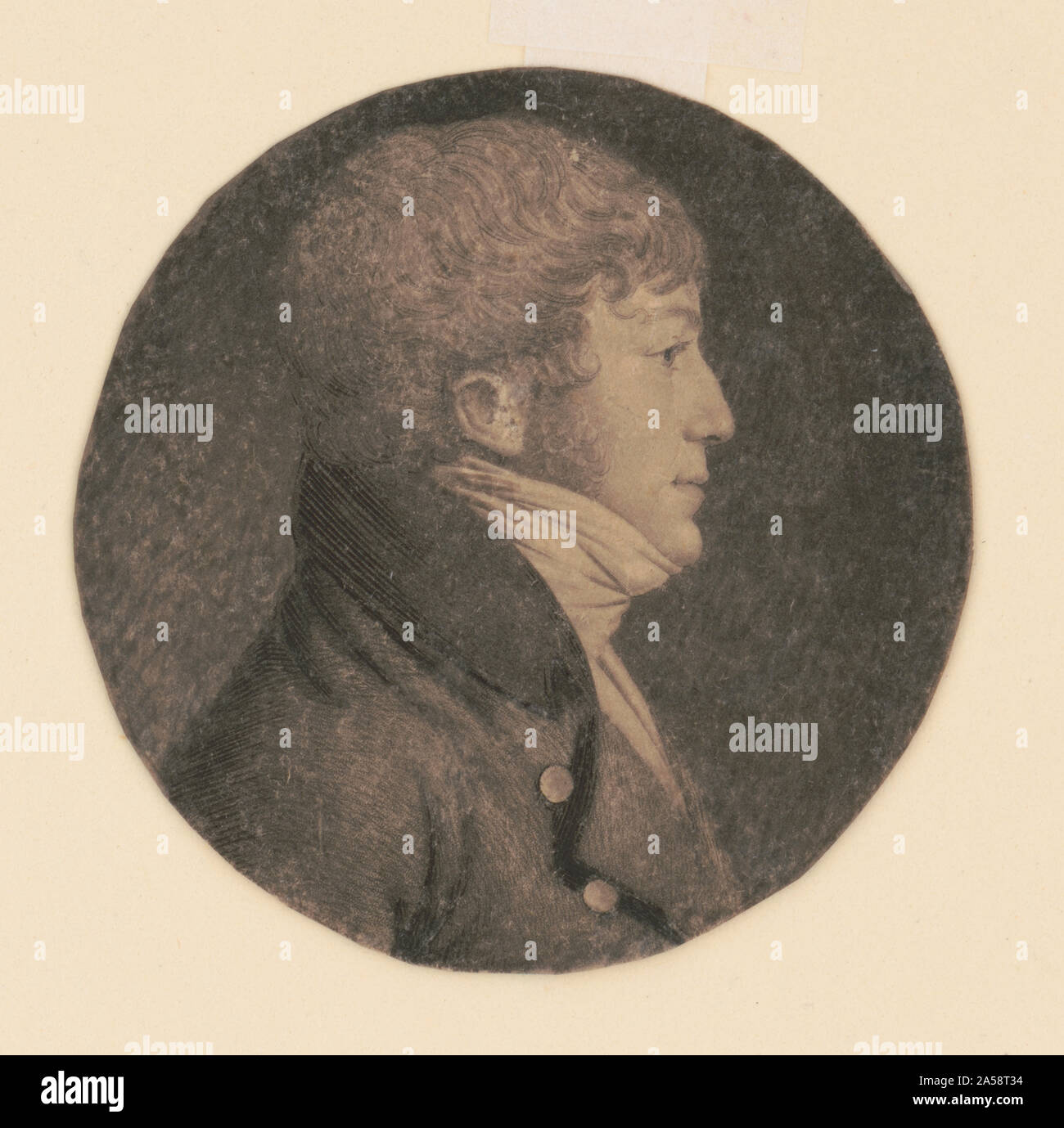 Unidentified man, head-and-shoulders portrait, right profile Stock ...