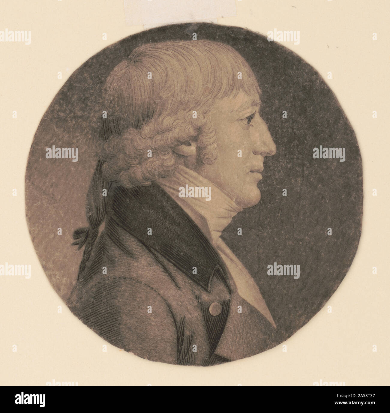 Unidentified man, head-and-shoulders portrait, right profile Stock ...