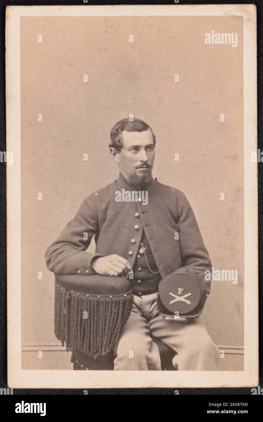 Unidentified soldier from Co. F, 1st New Hampshire Heavy Artillery Regiment in uniform] / Brady ...