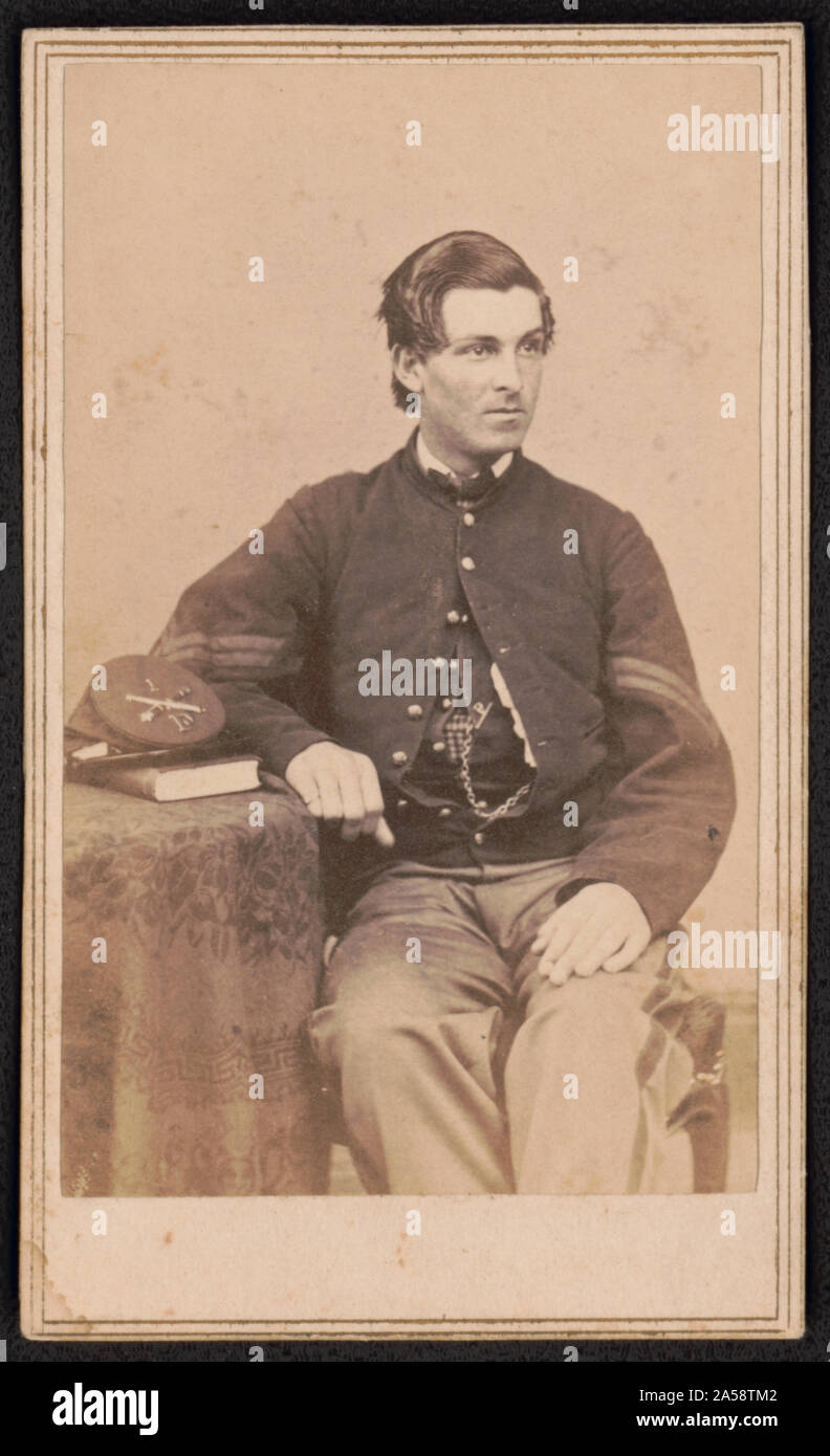 Unidentified soldier from Co. F, 1st New Hampshire Heavy Artillery Regiment in uniform] / Alex ...